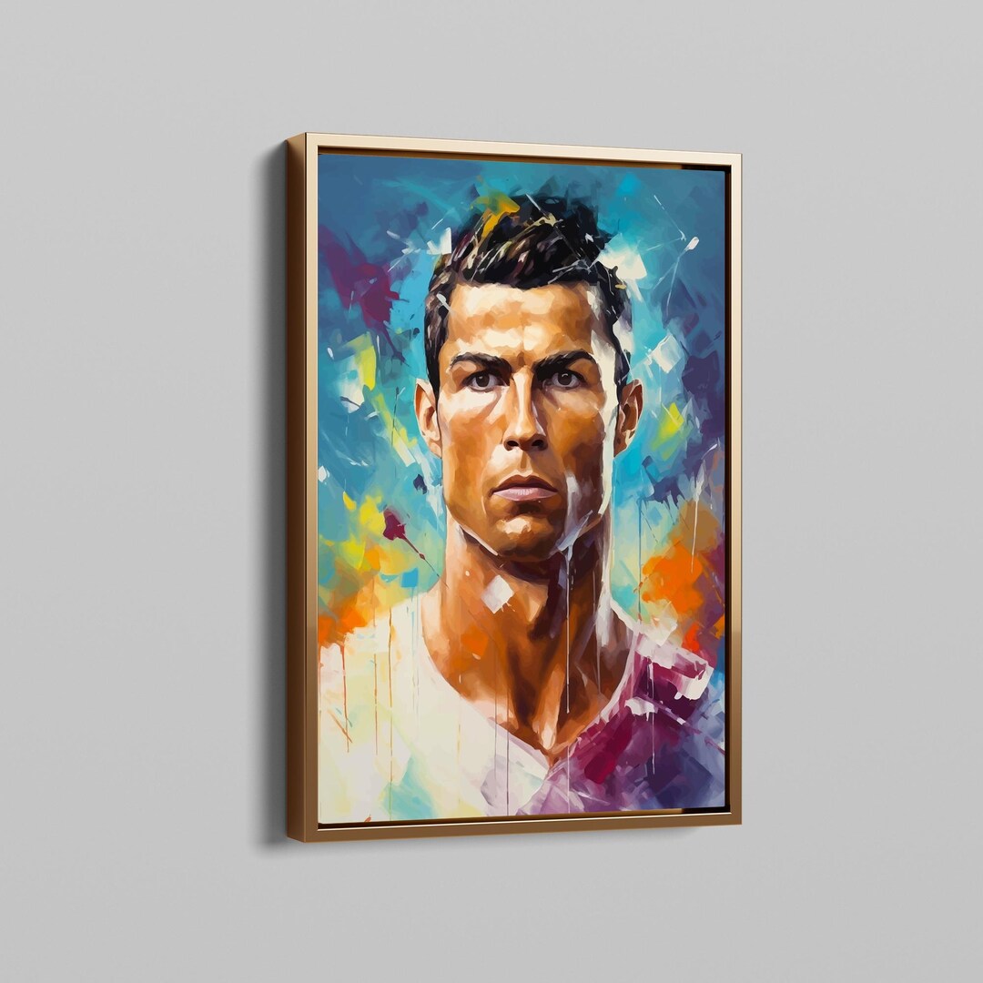 Colorful Pop Art Ronaldo Canvas - Bold and Vibrant Wall Art - Iconic ...