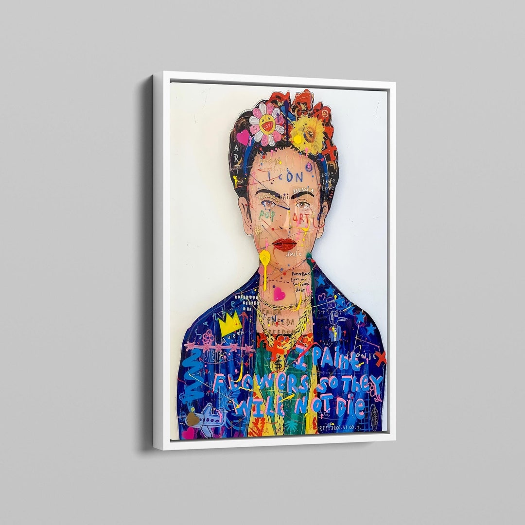 Banksy Frida Kahlo I Paint Flowers Pop Art Oil Painting | Handmade ...