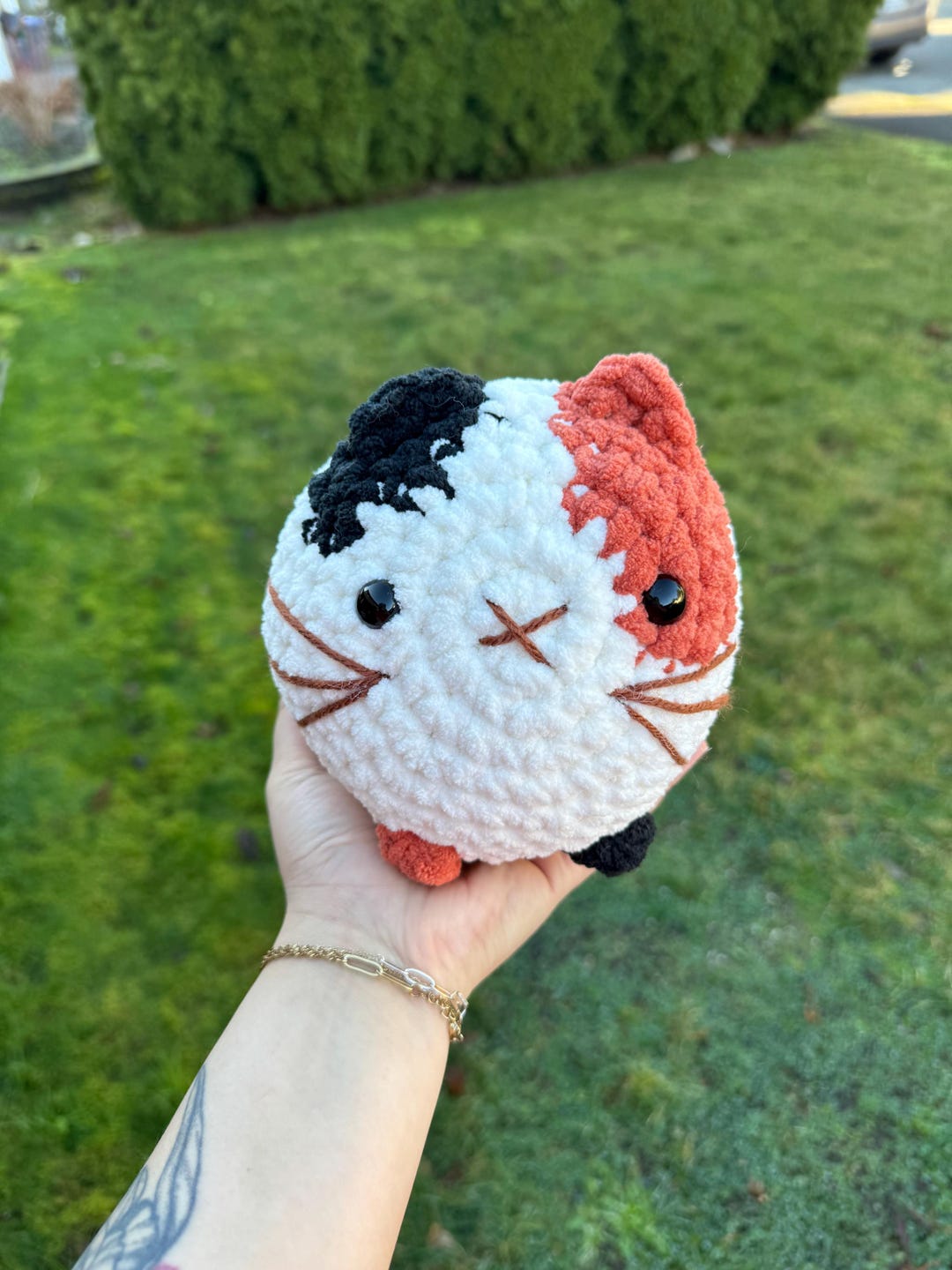 Crochet Calico Kitty Loaf – Handmade Calico Loaf Cat Plush - Etsy