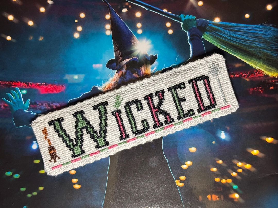 WICKED Bookmark | Cross Stitch | Handmade - Etsy