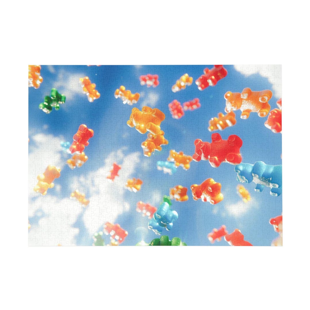 Colorful Gummy Bear Puzzle - Fun 1000-piece Jigsaw for All Ages - Etsy