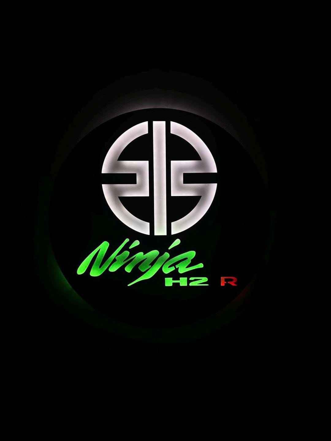 Ninja H2R Metal Led Wall Sign Lighted Ninja H2R Sign, Garage Sign,ninja ...