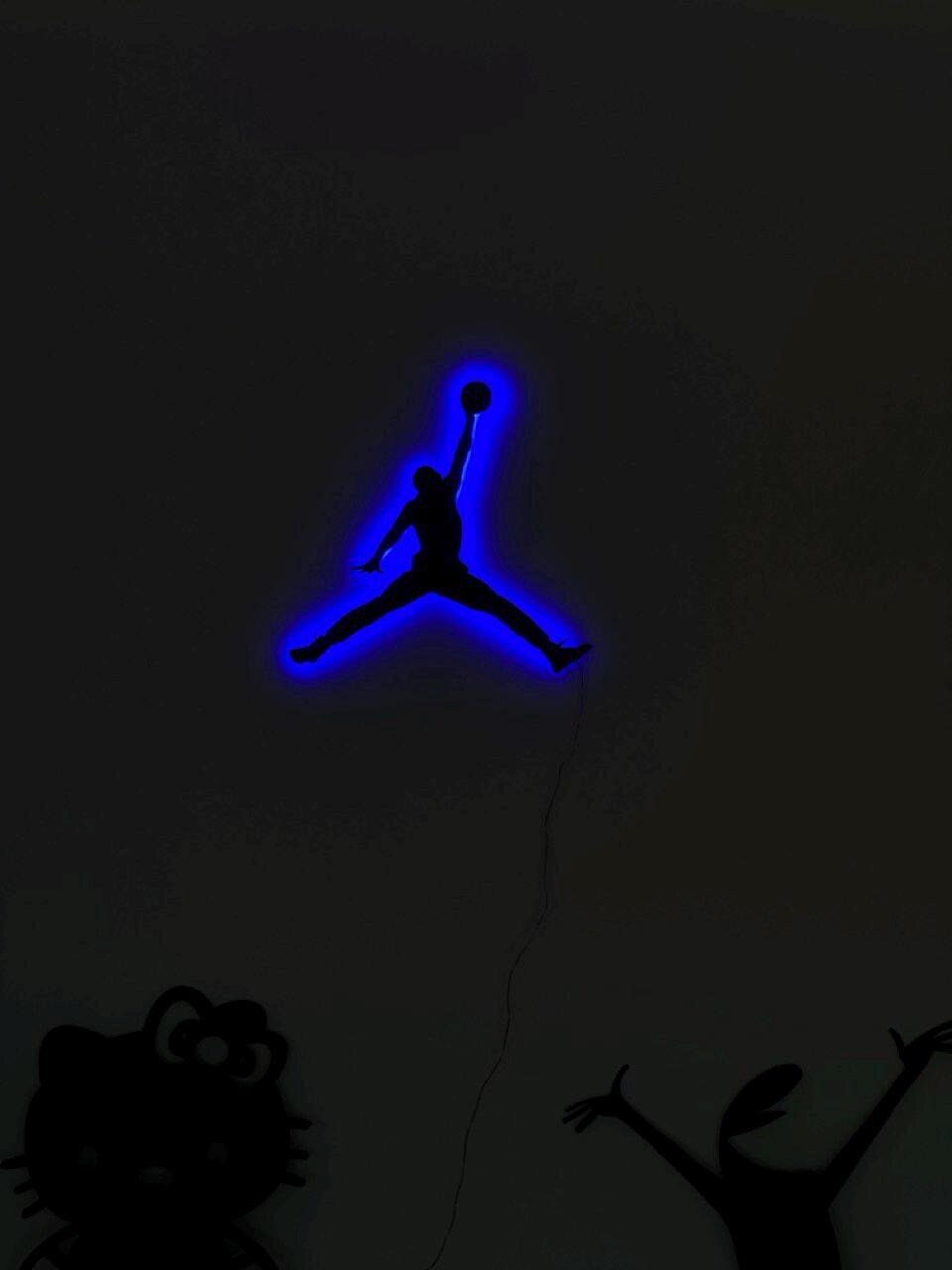 Michael Jordan Jumpman Metal Led Wall Sign, Gift for Boyfriend Art ...