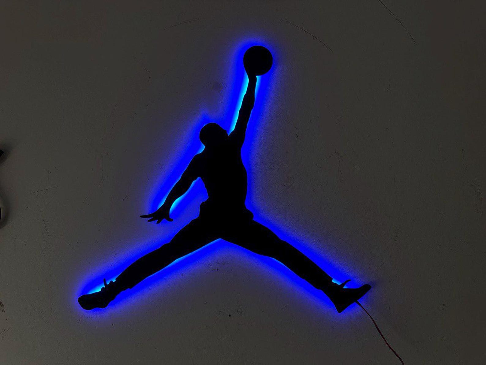 Michael Jordan Jumpman Metal Led Wall Sign, Gift for Boyfriend Art ...