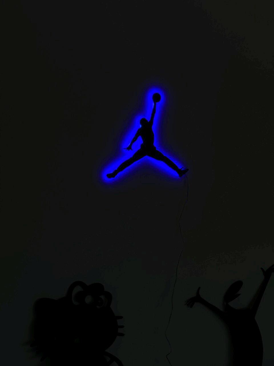 Michael Jordan Jumpman Metal Led Wall Sign, Gift for Boyfriend Art ...