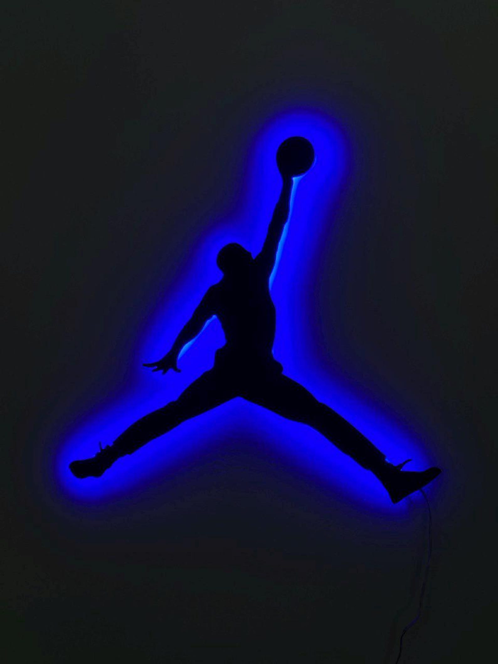 Michael Jordan Jumpman Metal Led Wall Sign, Gift for Boyfriend Art ...