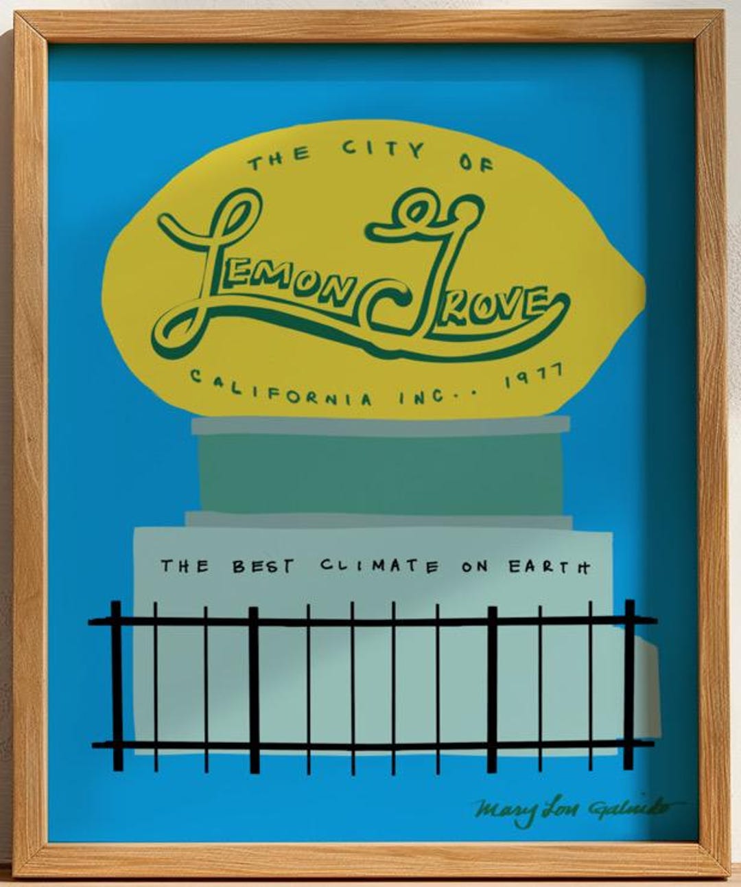Big Lemon Statue Art Print | Lemon Grove San Diego California ...