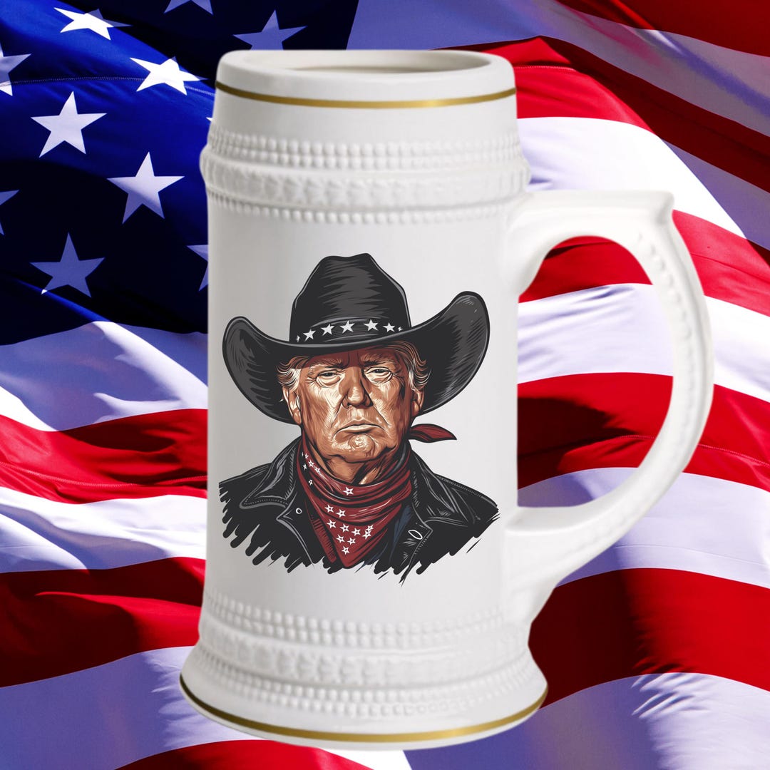 Cowboy Trump Beer Stein, Inauguration Keepsake, Donald J. Trump ...