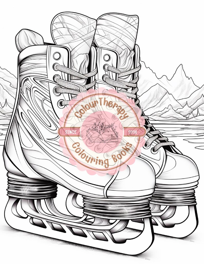25 Hockey Coloring Pages - Digital Download - Ice Hockey Adult Coloring ...