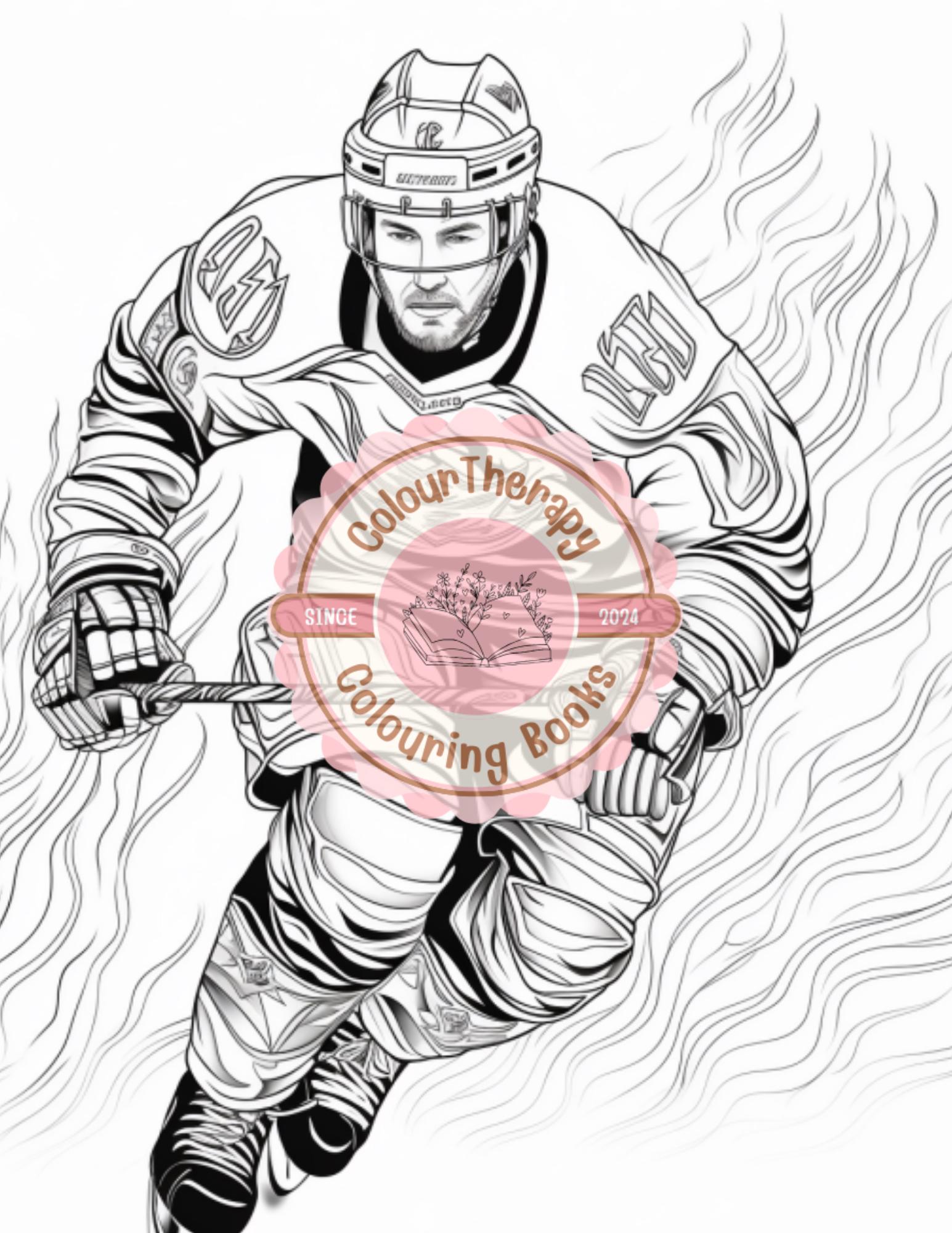50 Hockey Colouring Page Refill Pack Digital Download - Etsy