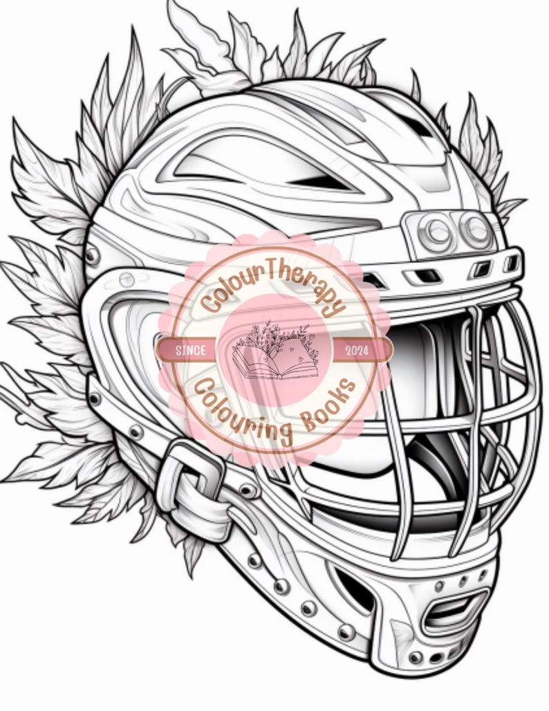 25 Hockey Coloring Pages - Digital Download - Ice Hockey Adult Coloring ...