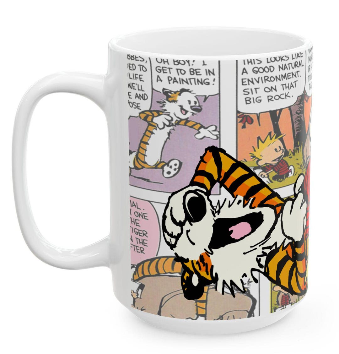 Calvin and Hobbes Ceramic Mug 15oz, Funny Coffee Cup, Cute Tea Mug ...