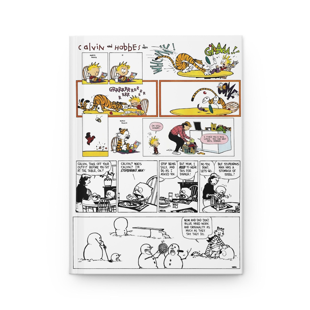 Calvin and Hobbes Comic Strip Hardcover Journal | Cartoon Comic ...
