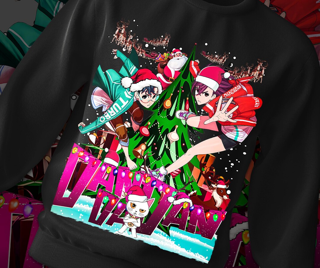 Dandadan-inspired Unisex Christmas Anime Sweatshirt for Holiday Cheer ...