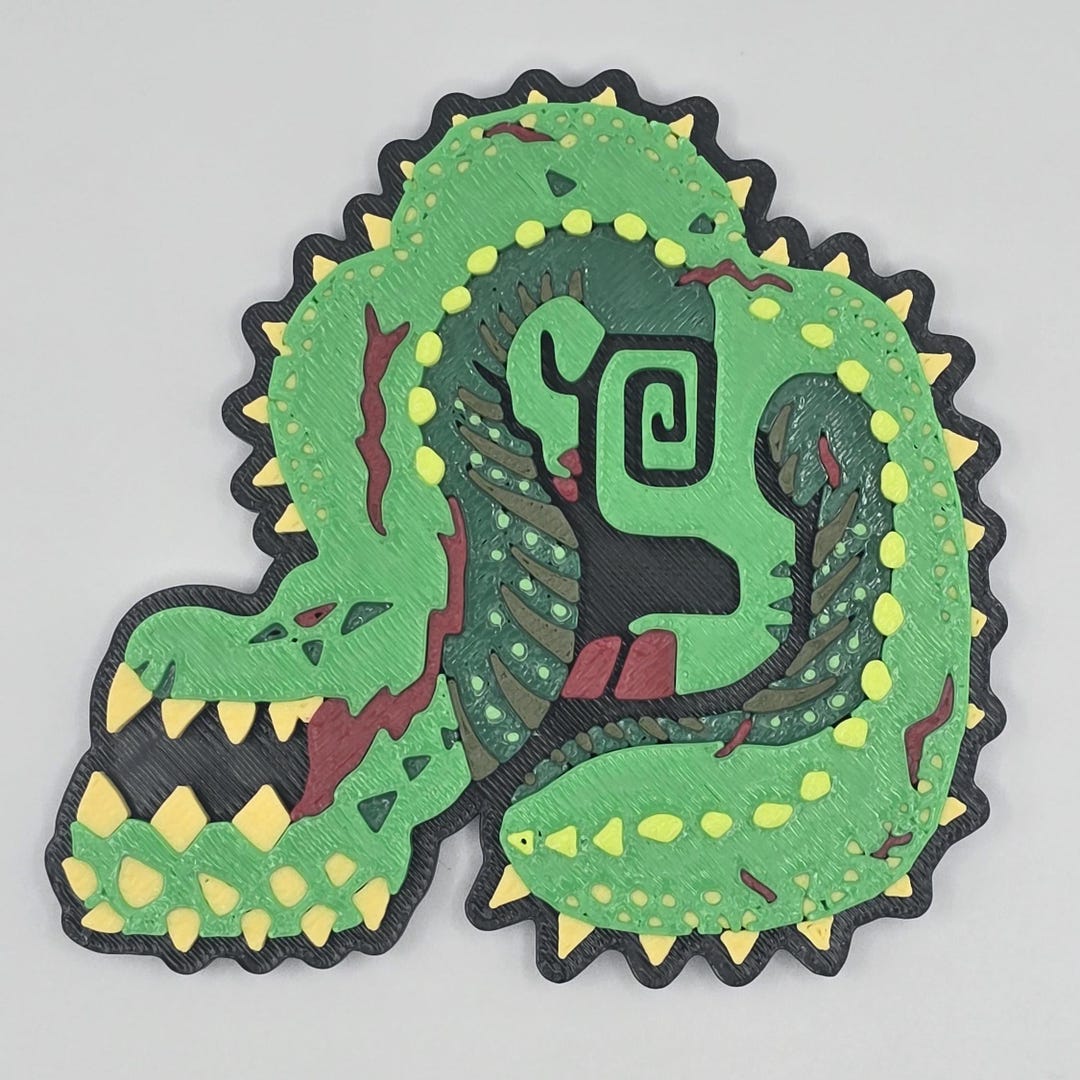 3d Printed Monster Hunter Deviljho Monster Icon Magnet - Etsy
