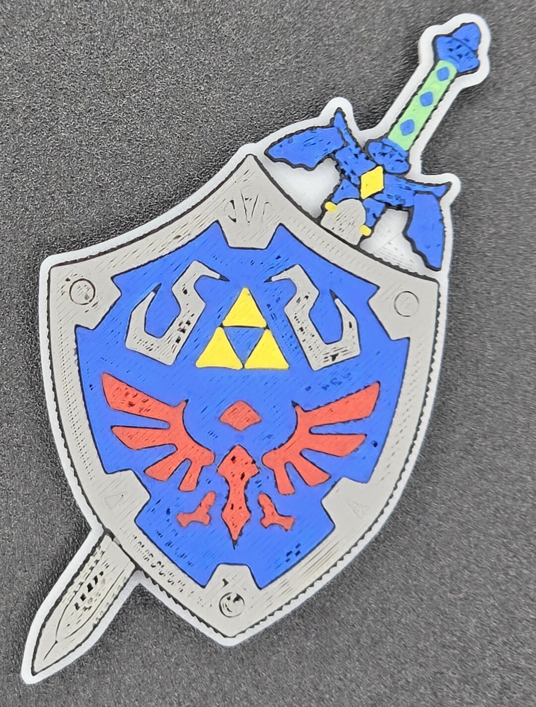 3d Printed Link's Sword & Shield Zelda Magnet - Etsy