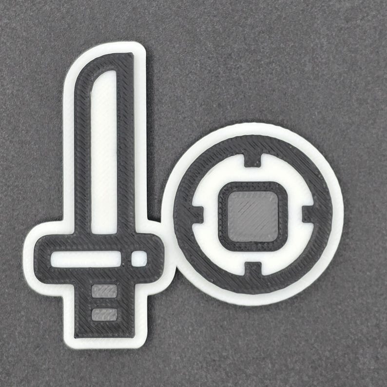 3d Printed Monster Hunter Sword & Shield Weapon Class Icon Magnet - Etsy