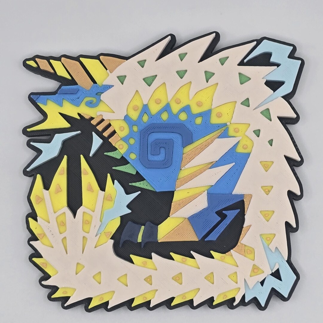 3d Printed Monster Hunter Zinogre Monster Icon Magnet - Etsy