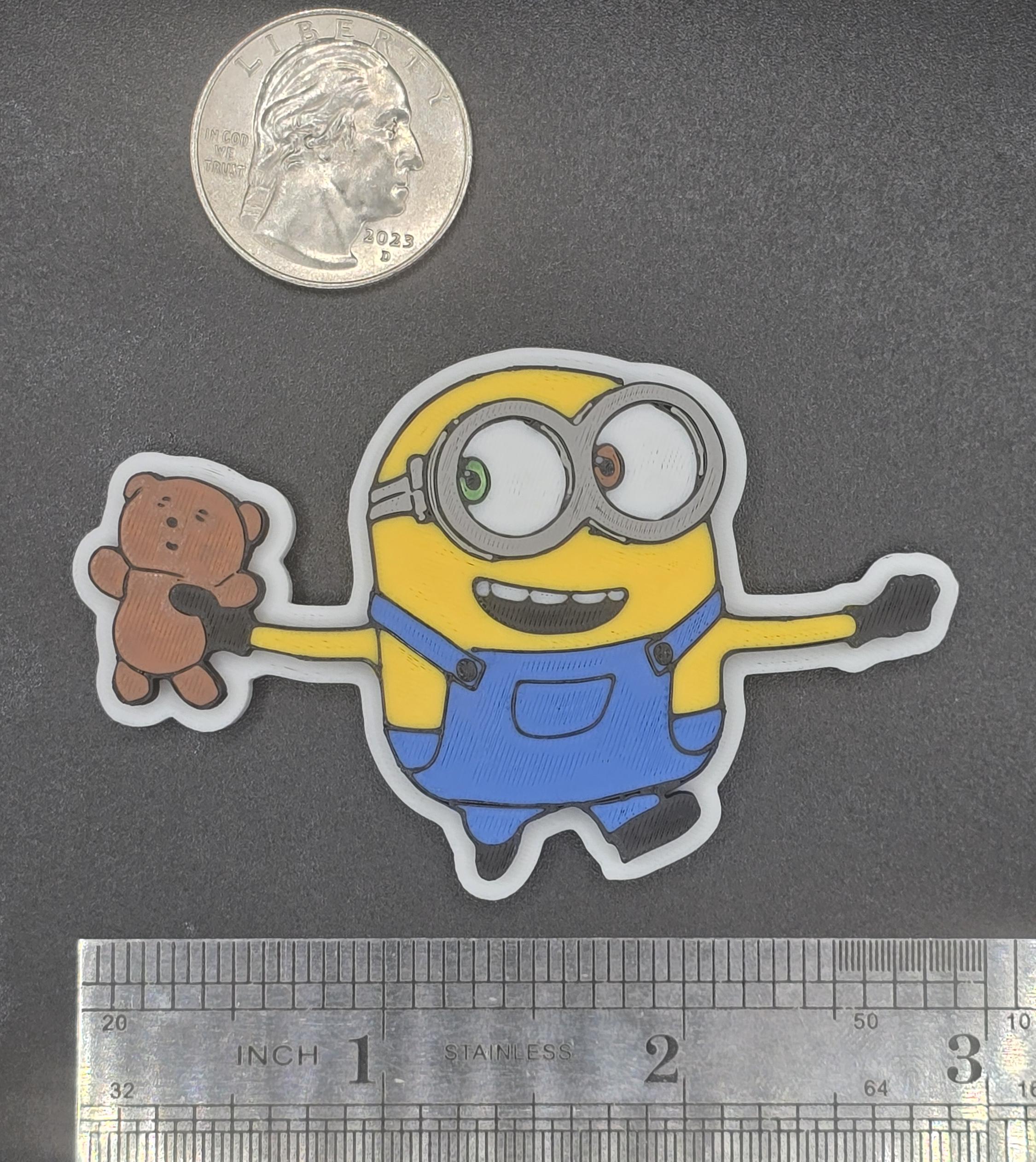 3d Printed Despicable Me Minions Bob Magnet - Etsy