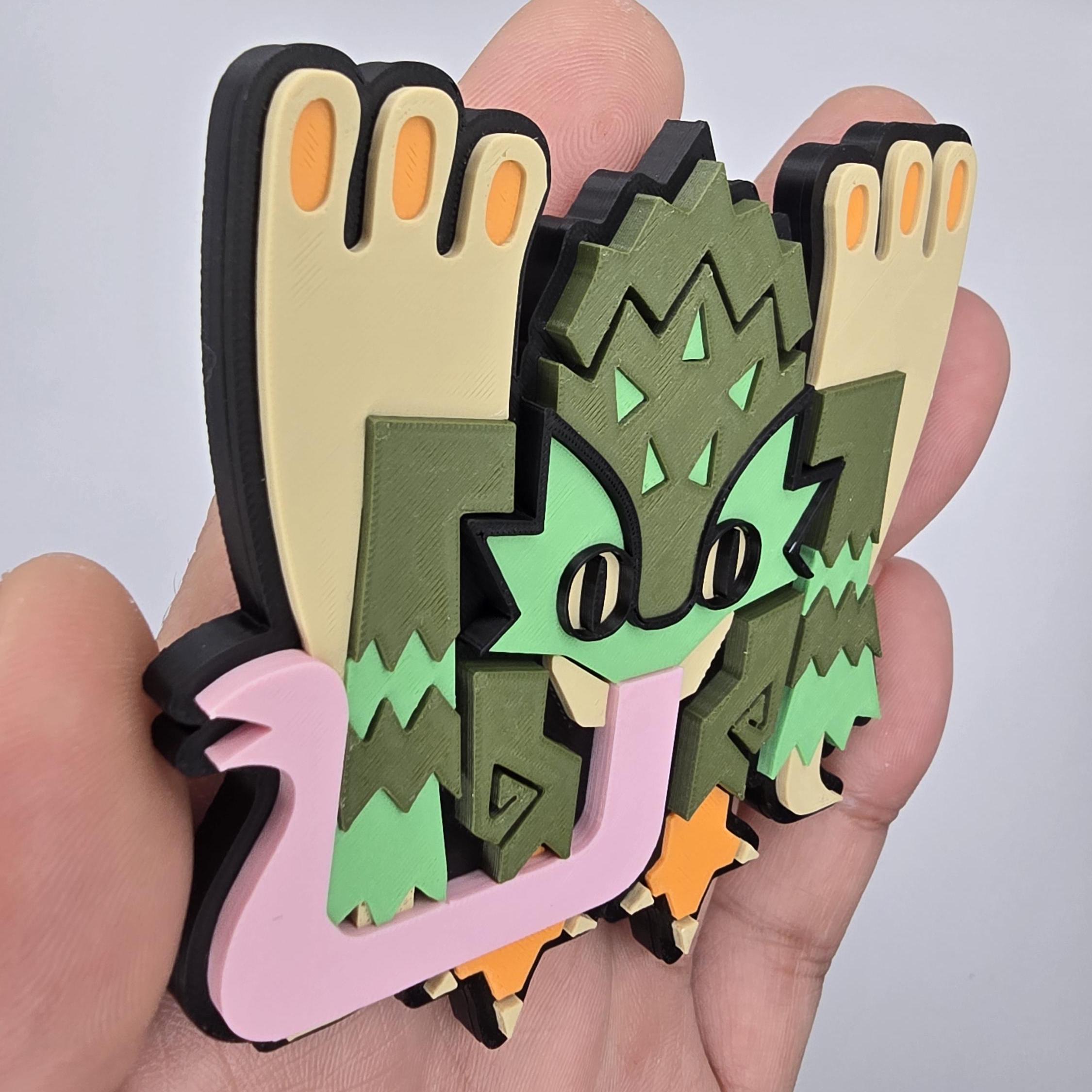 3d Printed Monster Hunter Pukei-pukei Monster Icon Magnet - Etsy
