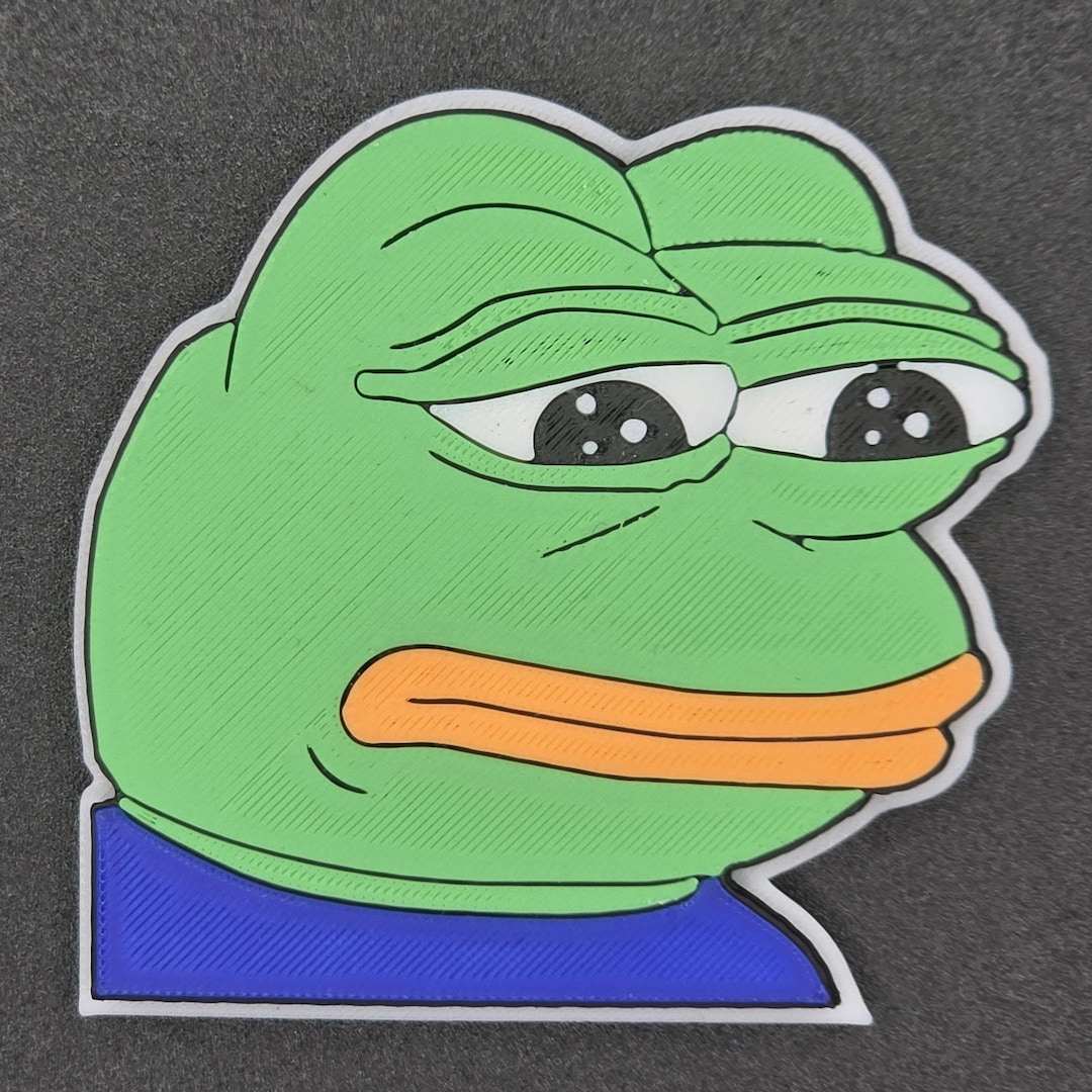 3d Printed Feelsbadman Pepe the Frog Twitch Emote Magnet - Etsy