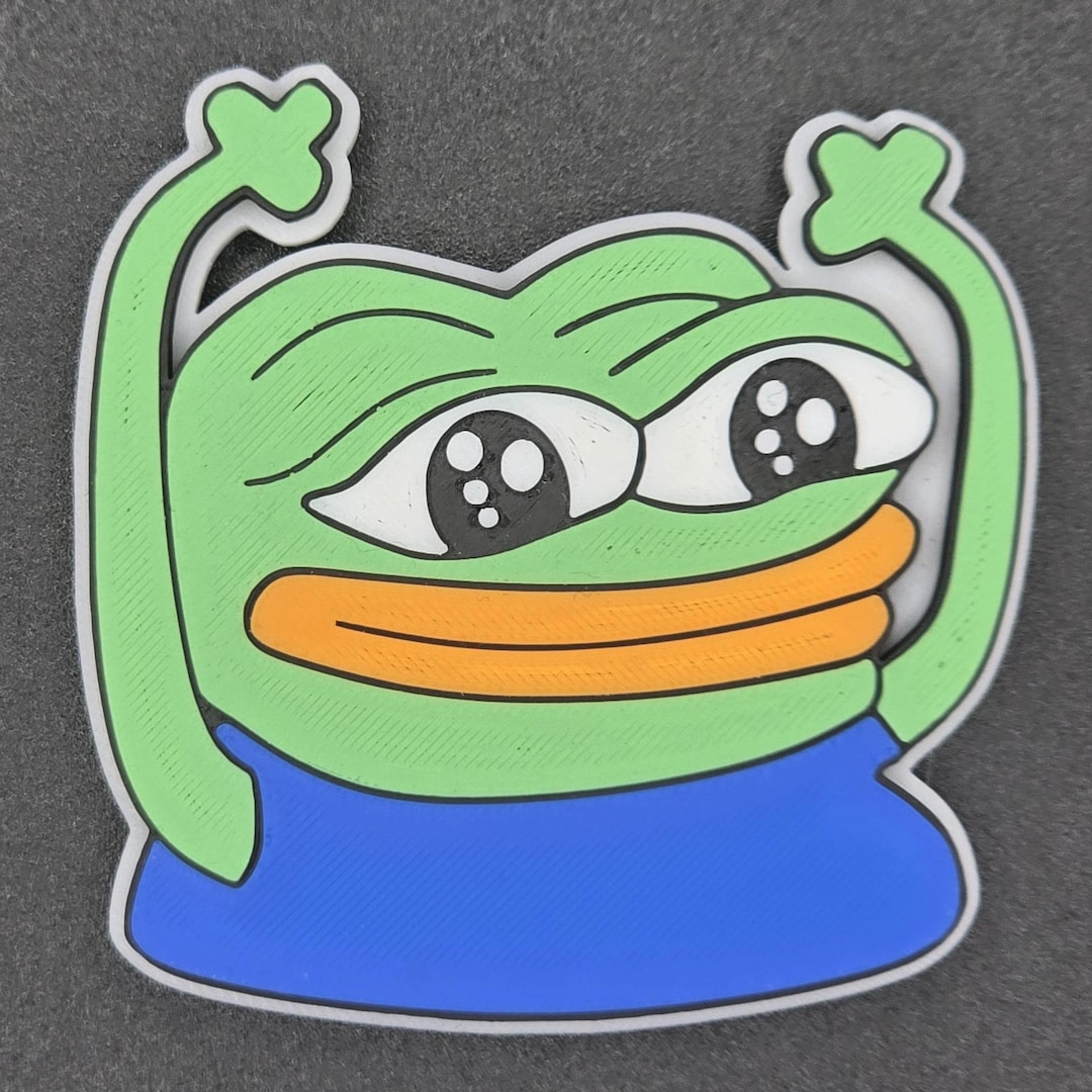 3d Printed HYPERS Pepe the Frog Twitch Emote Magnet - Etsy