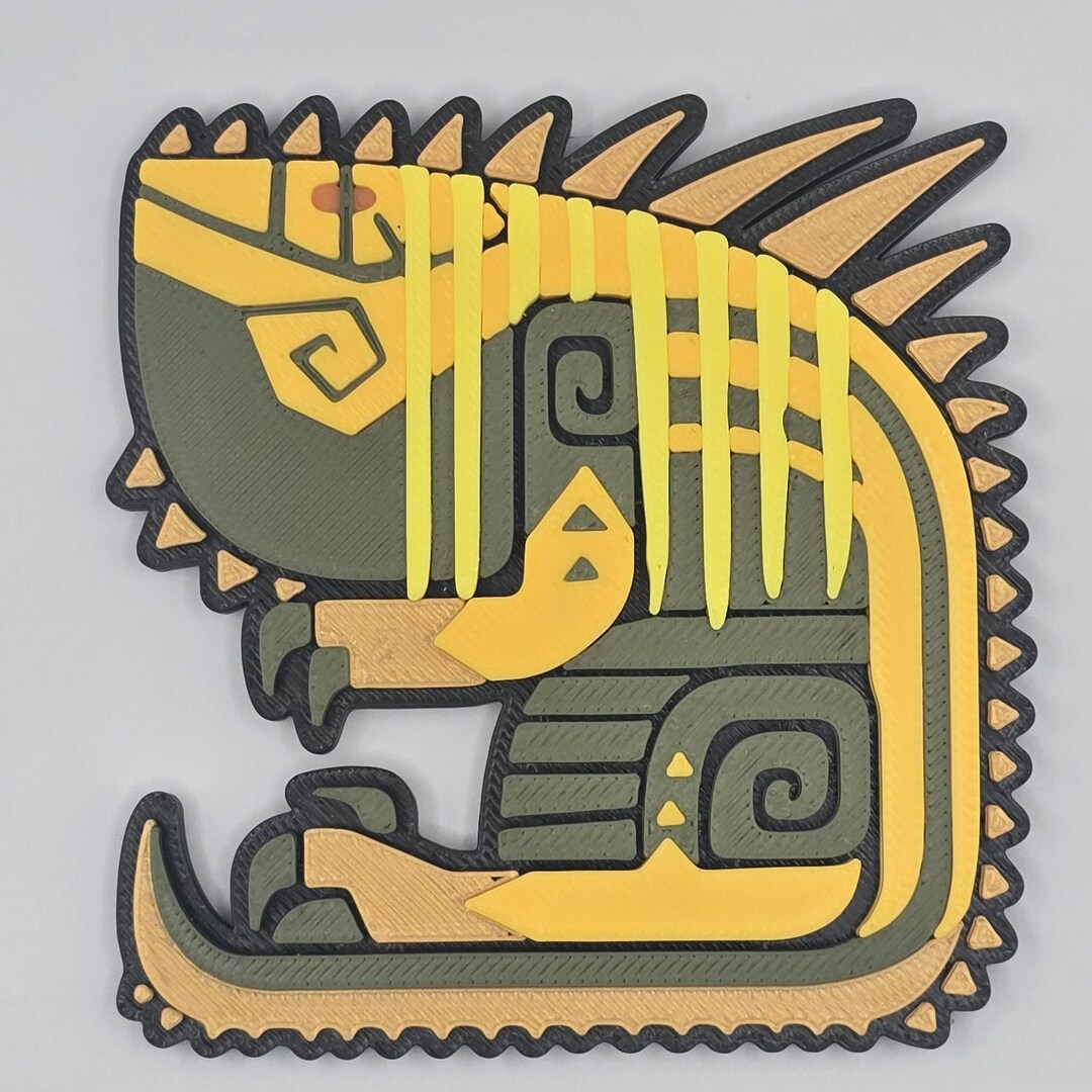 3d Printed Monster Hunter Great Jagras Monster Icon Magnet - Etsy