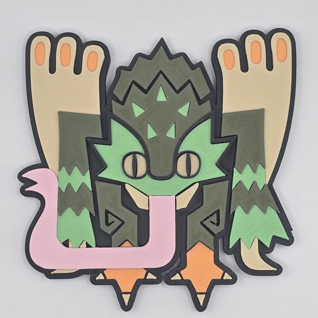 3d Printed Monster Hunter Pukei-pukei Monster Icon Magnet - Etsy