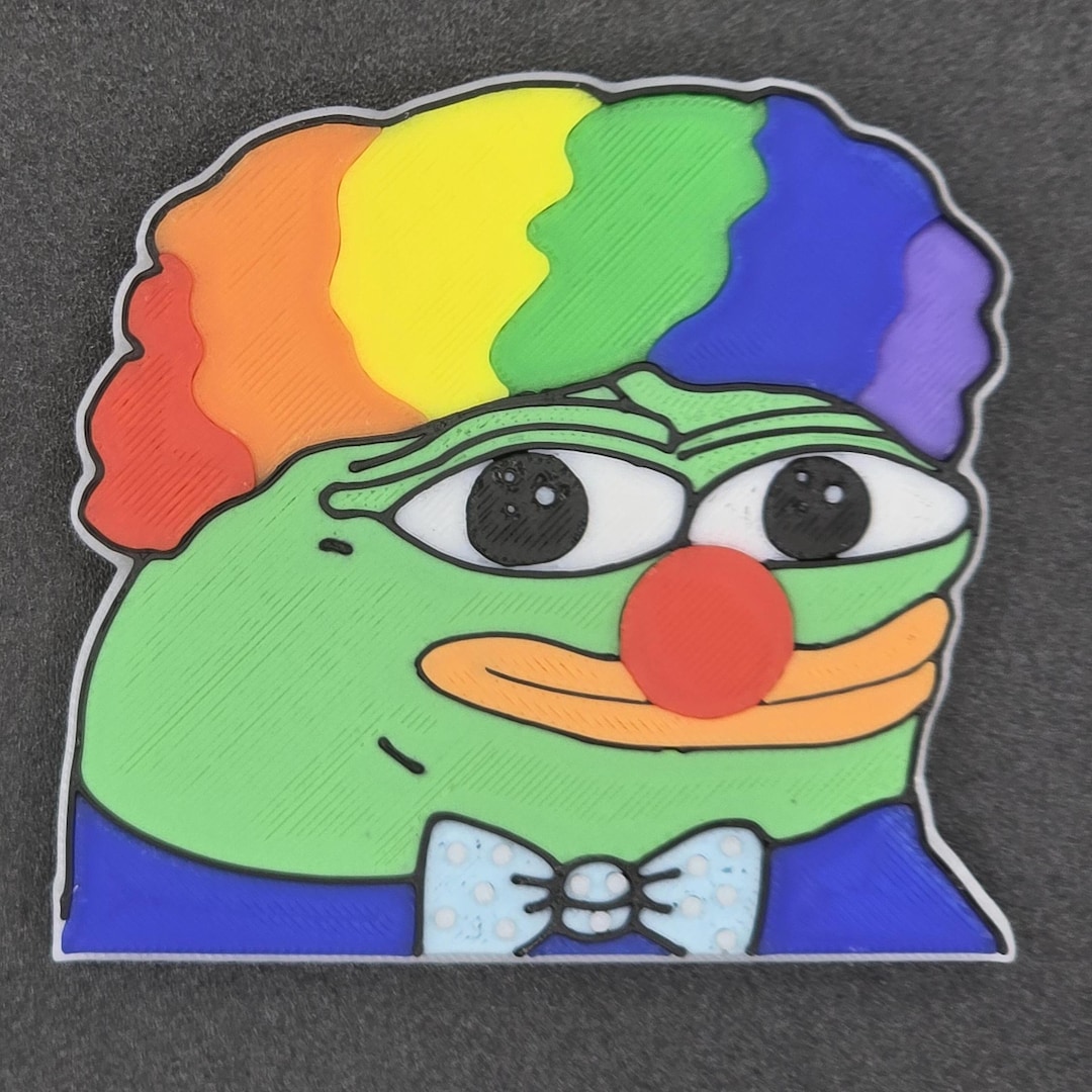 3d Printed Peepoclown Pepe the Frog Twitch Emote Magnet - Etsy