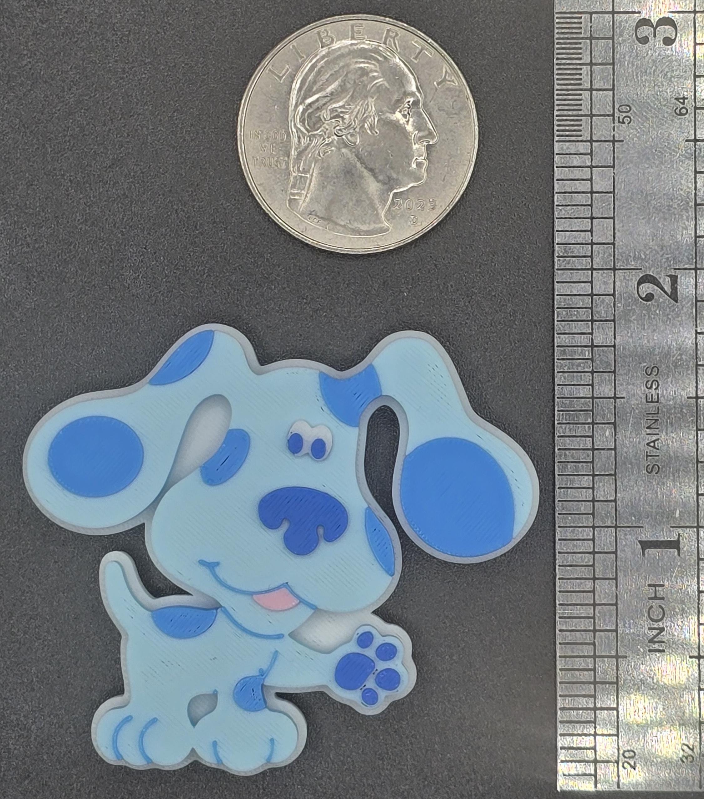 3d Printed Blue's Clues Blue Magnet - Etsy
