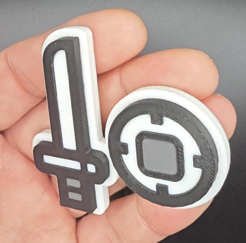 3d Printed Monster Hunter Sword & Shield Weapon Class Icon Magnet - Etsy