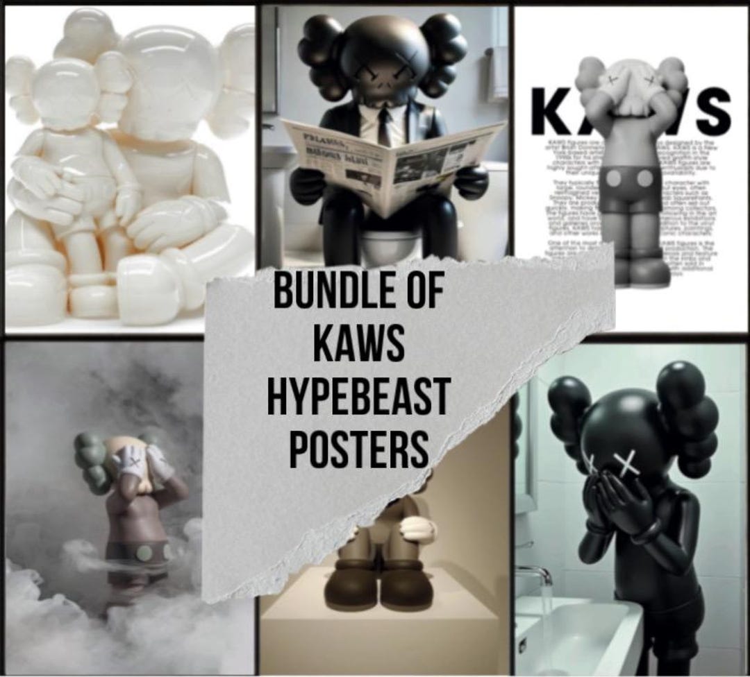 Ultimate Bundle of Kaws Dolls,kaws Hypebeast Poster,printable Art for ...