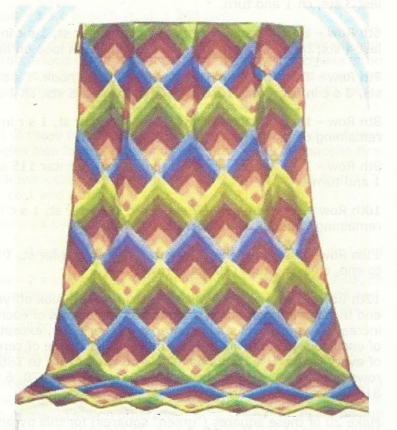 Crochet Afghan Pattern Pyramid PDF Instant Download - Etsy