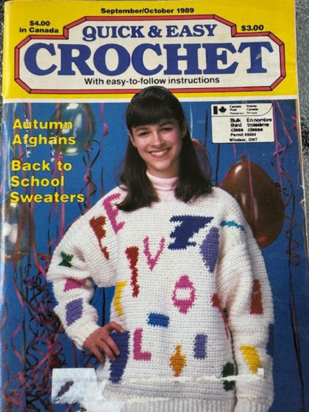 Quick & Easy Crochet Pattern Magazine From September/october 1989 ...