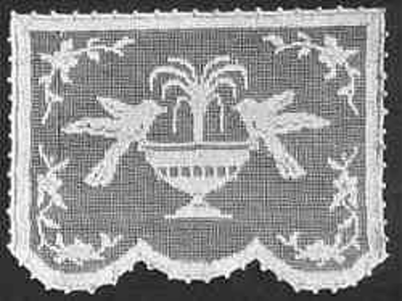 Filet Crochet Bird Bath Chair Set Doilies Pattern PDF Instant Download ...