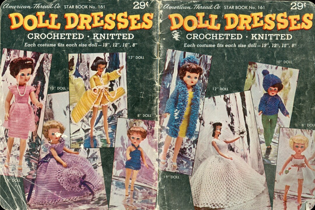 Doll Clothes Knitting & Crochet Pattern Book for 8-19 Inch Dolls (PDF ...
