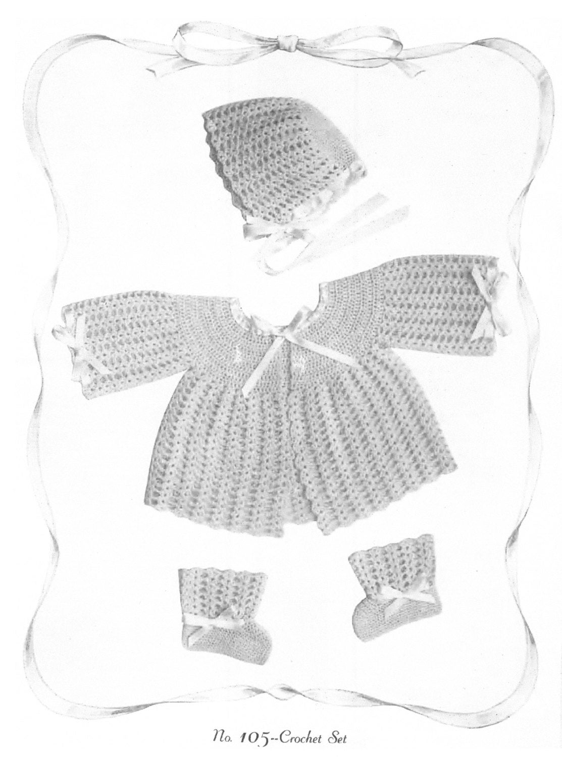 Baby Sets Knitting & Crochet Pattern Book Sweaters Hats Booties PDF ...