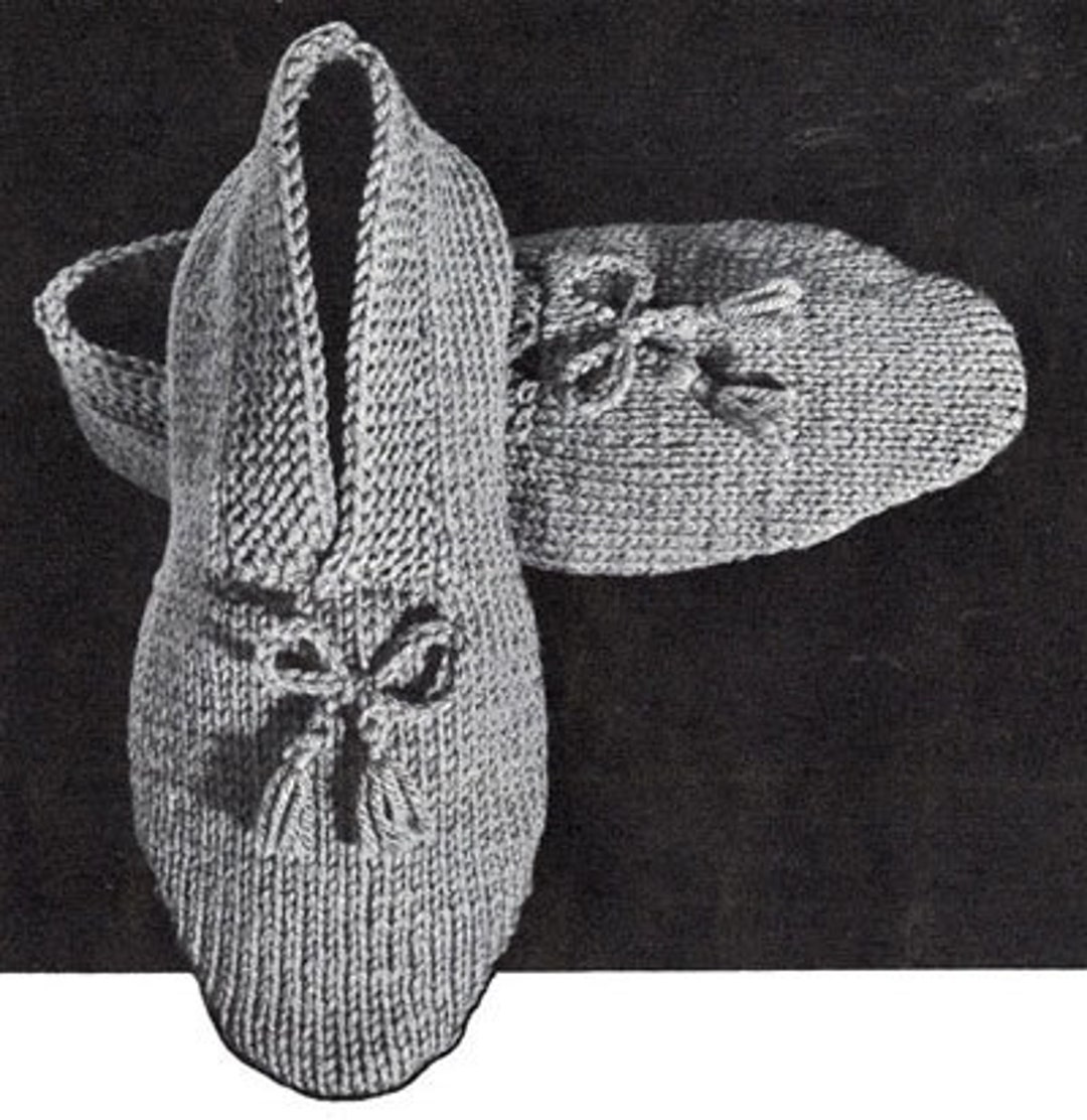 Mens Slippers Knitting Pattern for Slippers Sizes 10 , 11 and 12 - Etsy
