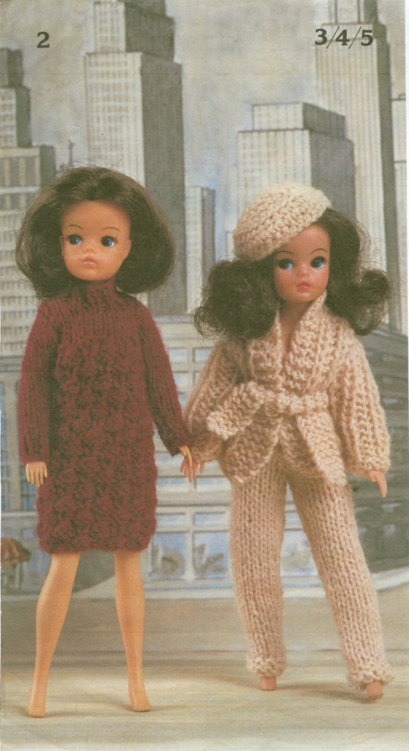 Doll Clothes Knitting Pattern Book Fashion and Baby Dolls Teddy Bear ...
