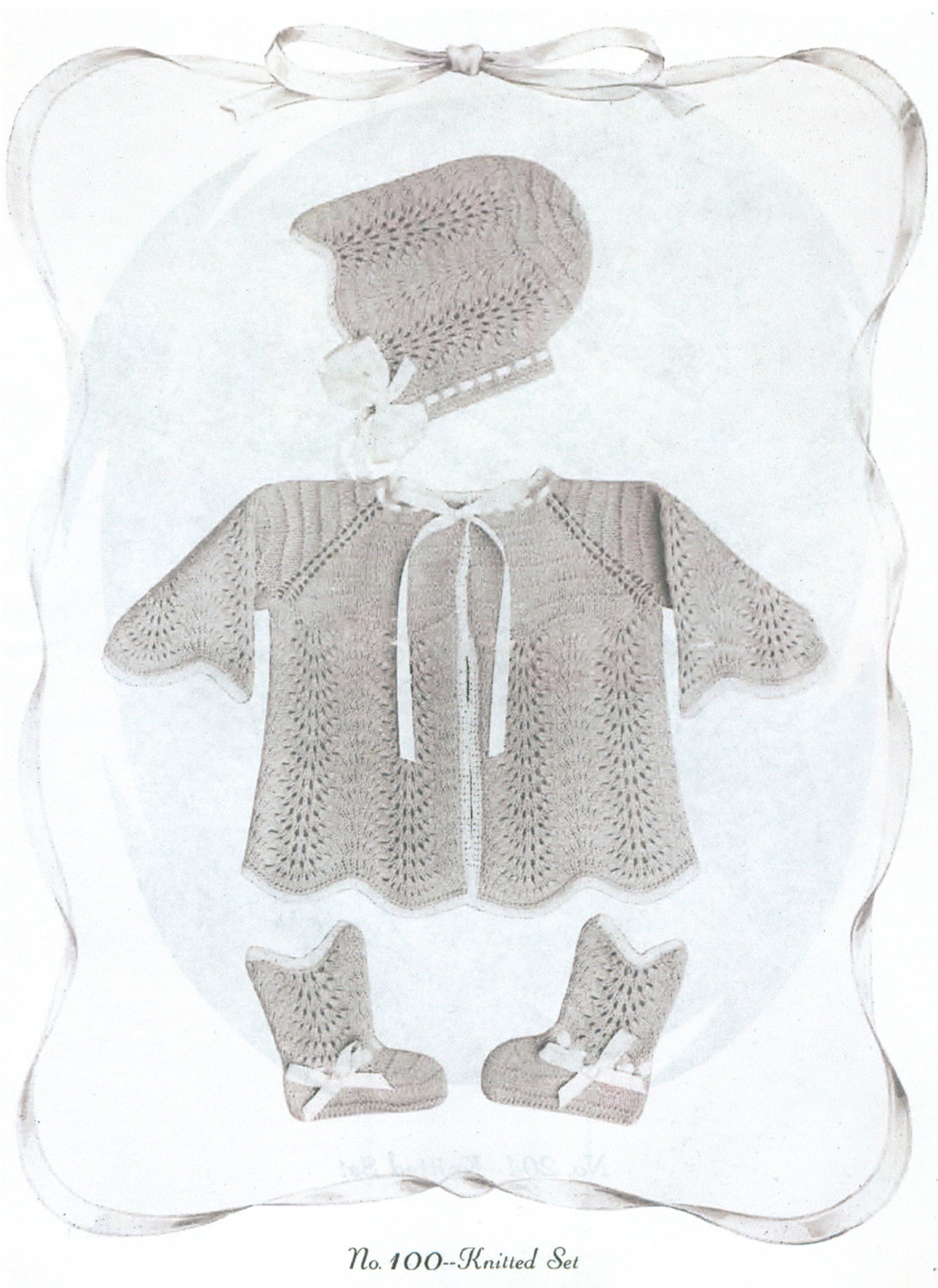 Baby Sets Knitting & Crochet Pattern Book Sweaters Hats Booties PDF ...
