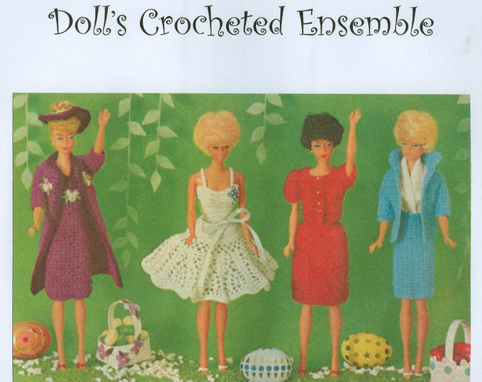 Fashion Doll Clothes Crochet Pattern Book 4 Complete Outfits PDF ...