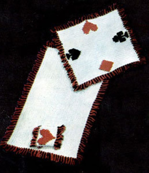 Vintage Playing Cards Placemat & Centerpiece Crochet Pattern | Etsy