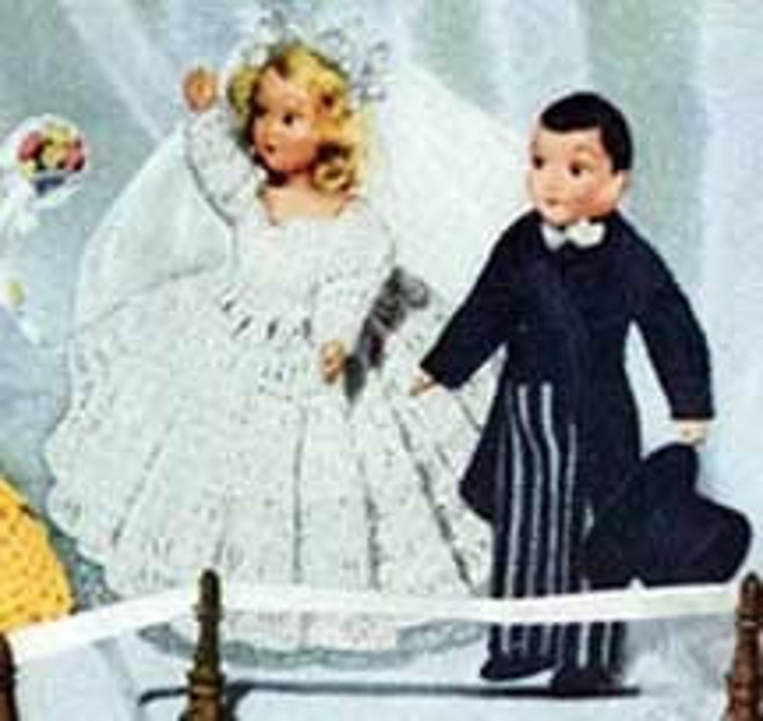 Bride & Groom Doll Clothes Crochet Pattern PDF Instant Download - Etsy
