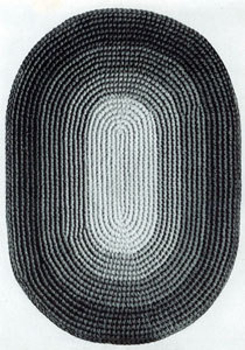 2 Crochet Rug Patterns Oval Williamsburg Crochet Pattern Copy Vintage ...