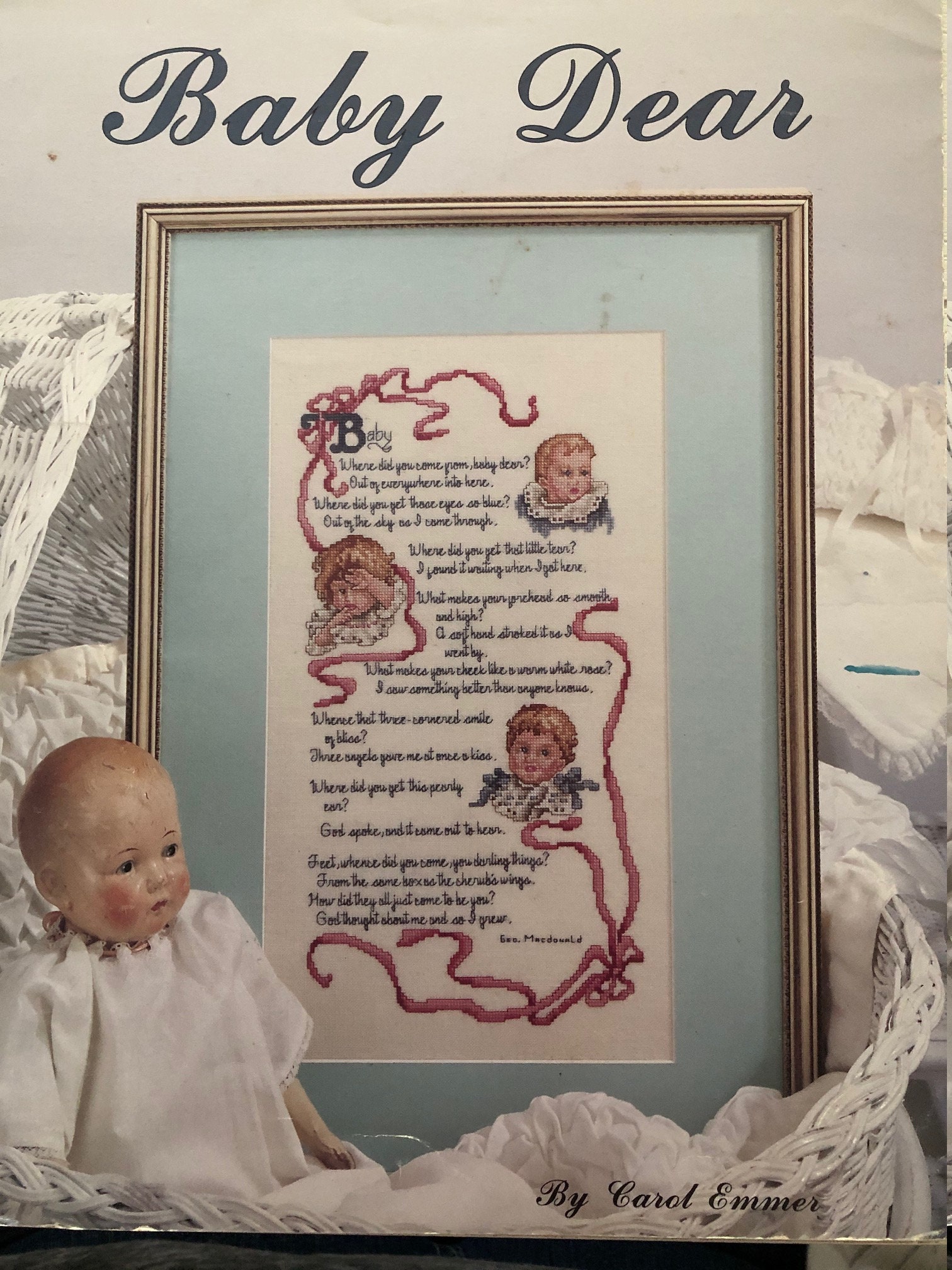 Baby Dear Poem Cross Stitch Pattern Booklet Vintage 1990 - Etsy