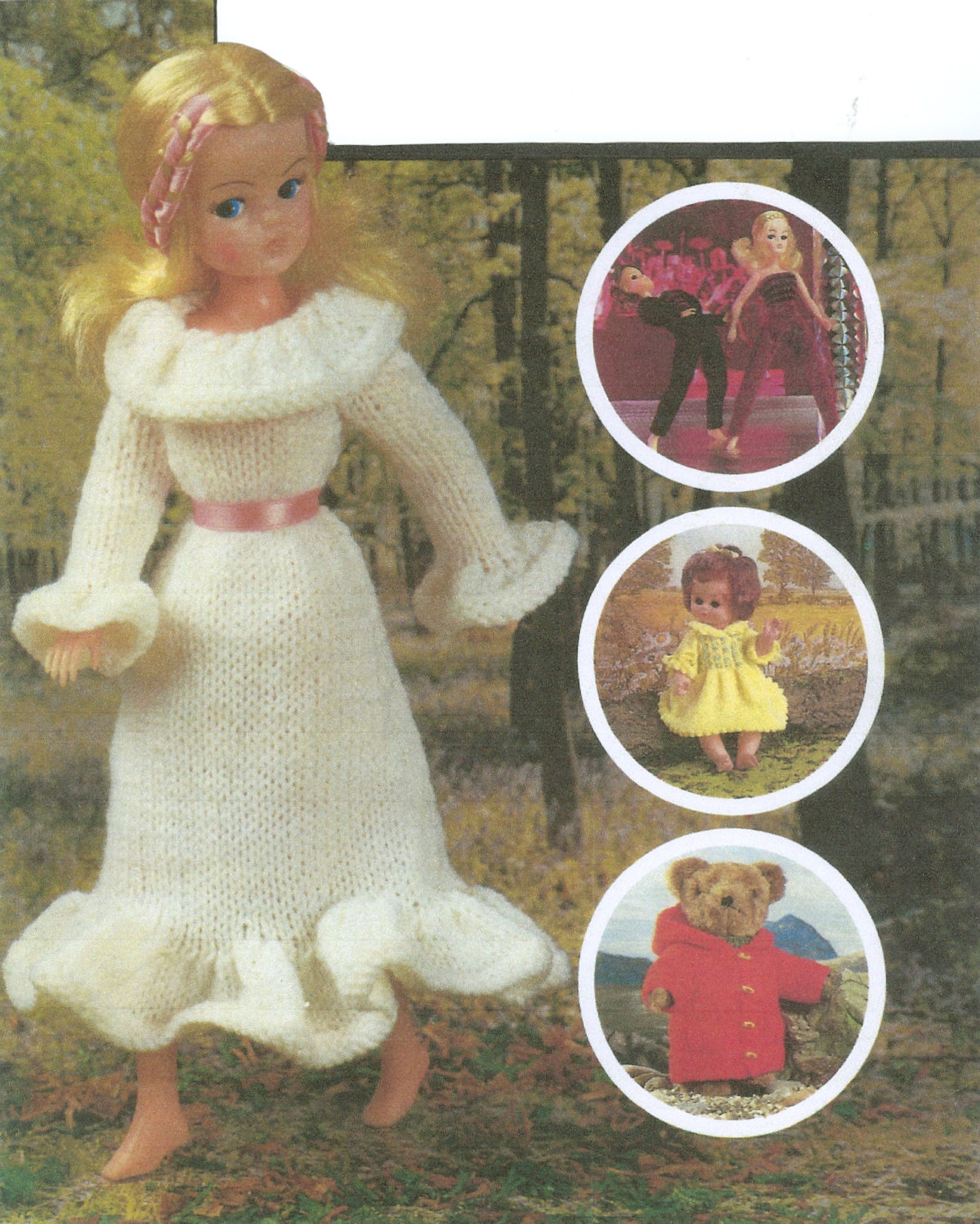 Doll Clothes Knitting Pattern Book Fashion and Baby Dolls Teddy Bear ...