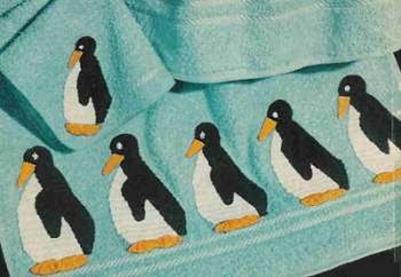 Penguin Towel Edging Crochet Pattern PDF Instant Download - Etsy