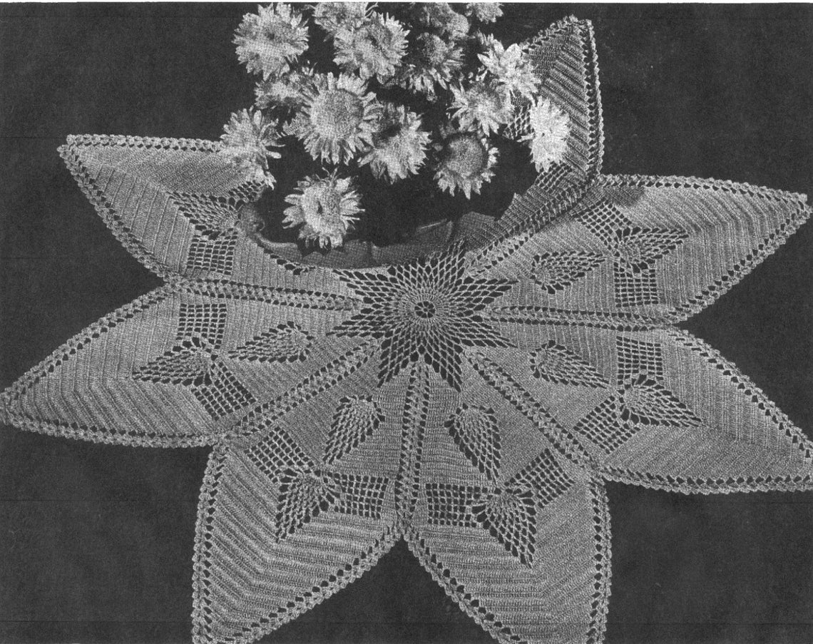 Crochet Doilies Pattern Book Butterflies Flowers Star More PDF Instant ...