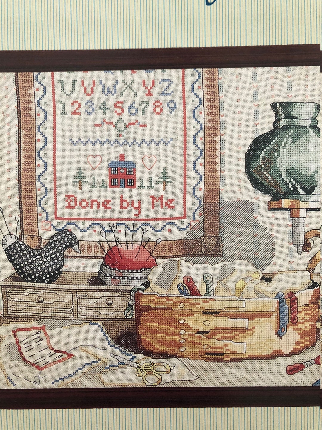 Vintage 1988 Sewing Room Cross Stitch Pattern Book - Etsy