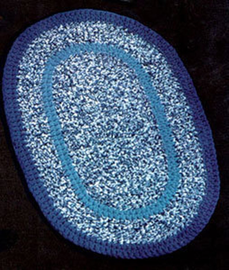 Vintage Variegated Oval Rug Crochet Pattern PDF Instant Download - Etsy